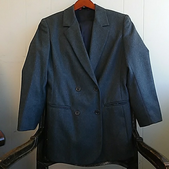 Sisley | Jackets & Coats | Sisley Relaxed Elegance Grey Wool Blazer ...